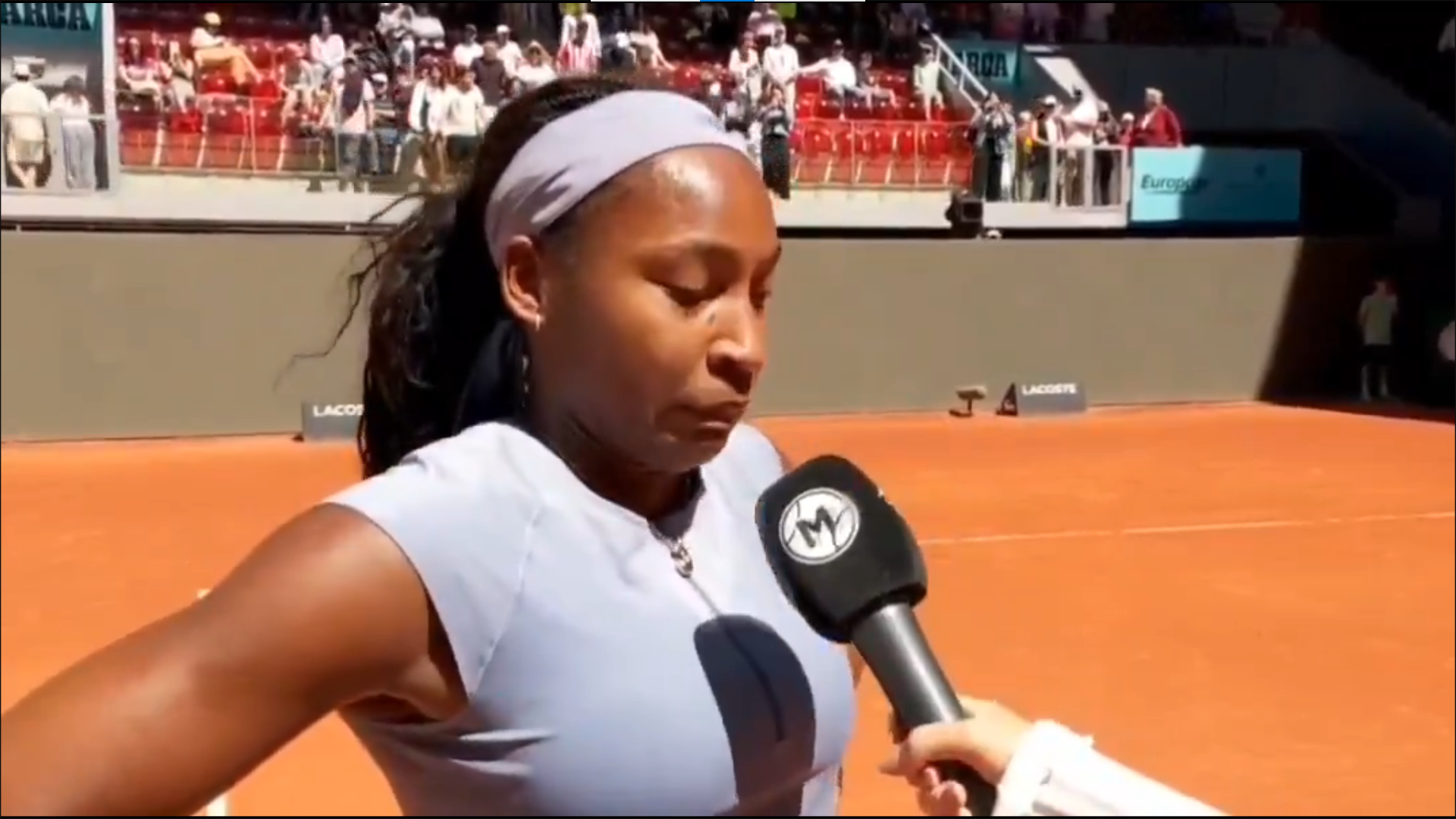 Tennis | L'interview irréelle de Coco Gauff au moment de la panne en ...